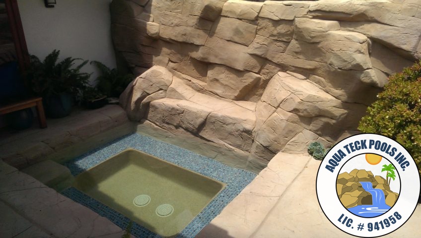 Swimming Pool Rock Waterfalls - Artificial Rock Pool Contractor Los ...
