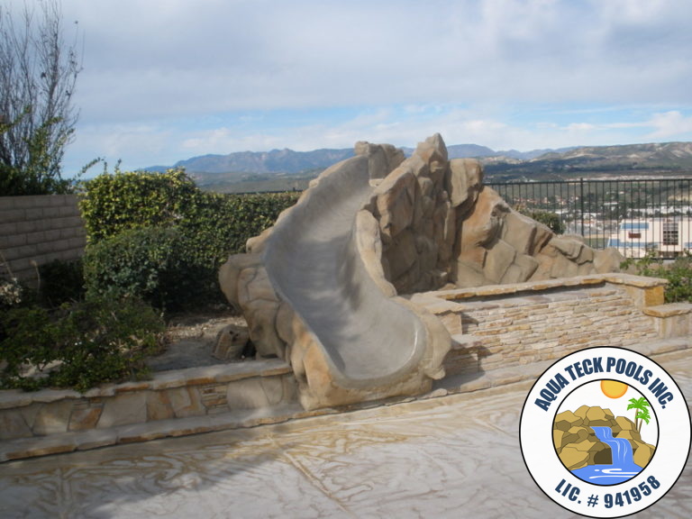 Swimming Pool Rock Waterfalls - Artificial Rock Pool Contractor Los ...